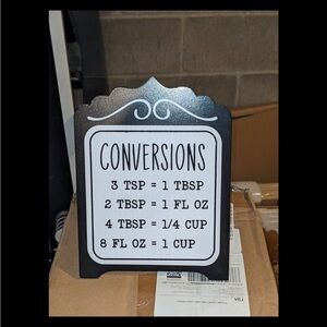 Hobby Lobby | Accents | Fluid Liquid Powder Conversion Chart Black ...